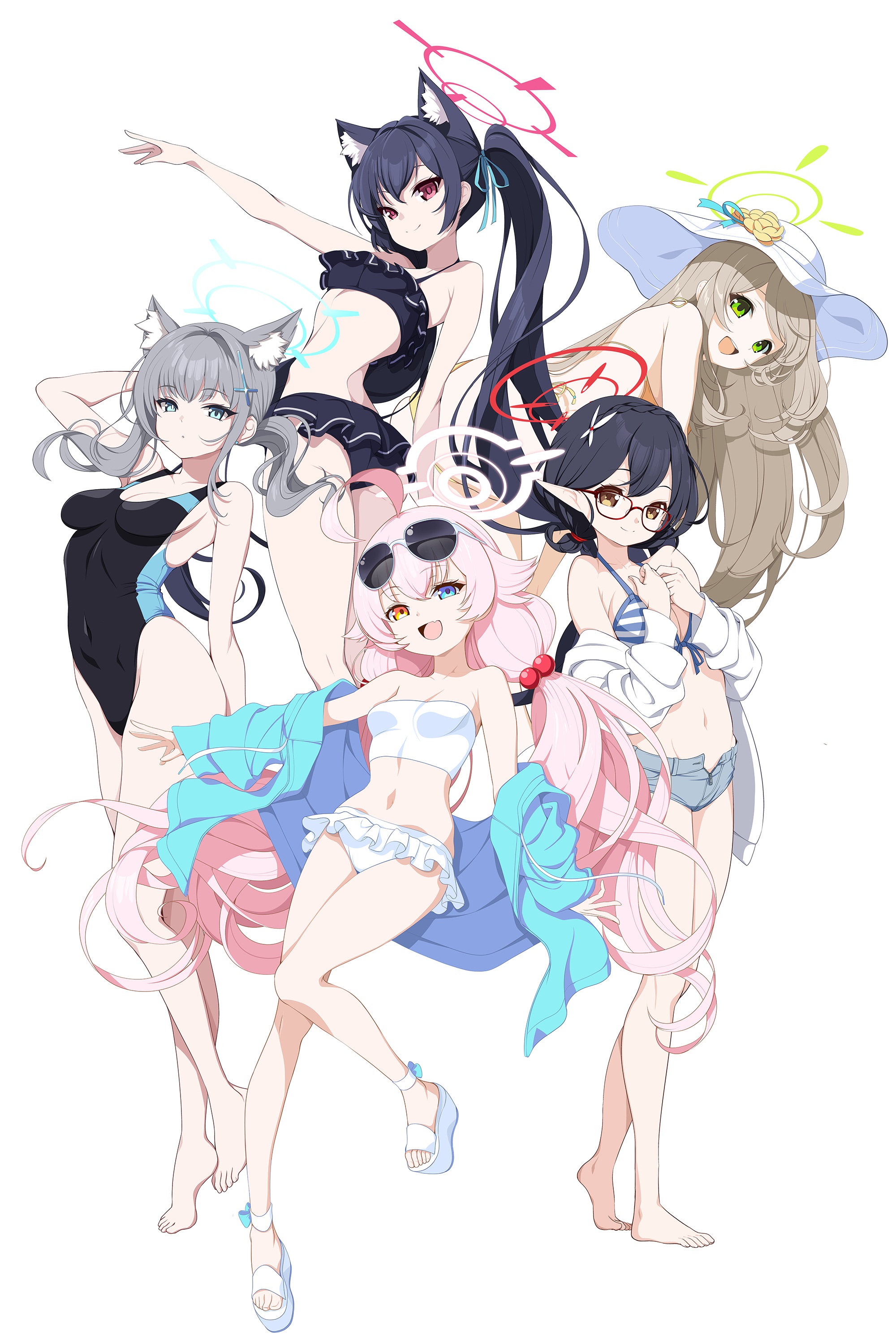 koflif blue archive izayoi nonomi kuromi serika okusora ayane sunaookami shiroko takanashi ...